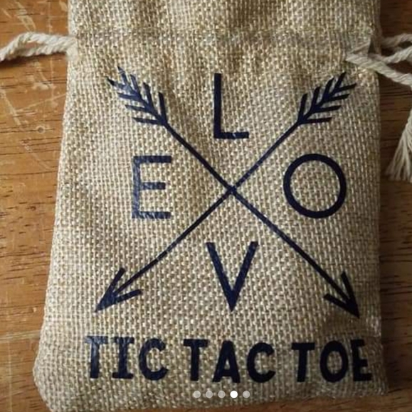 La Ti Da Handmade Creations | Games | Tic Tac Toe Game 4x5 Burlap ...